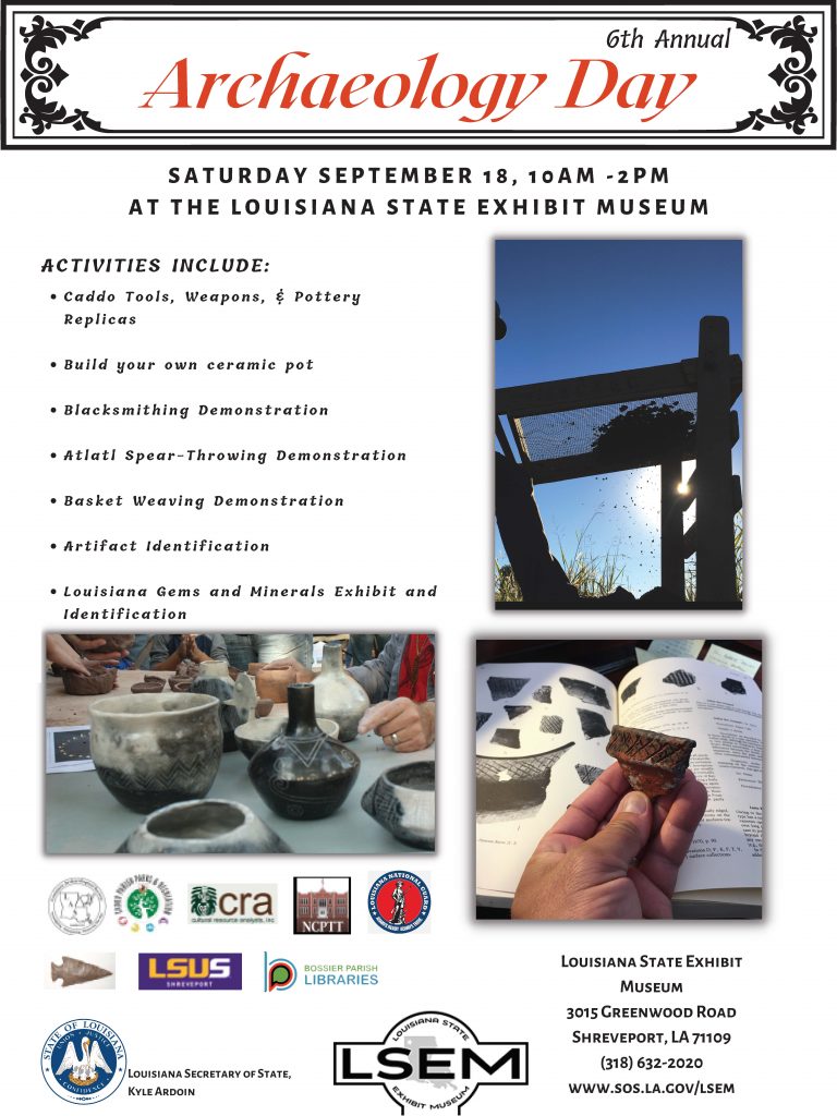 AIA Event Listings - 6th Annual Archaeology Day - Louisiana Division of ...