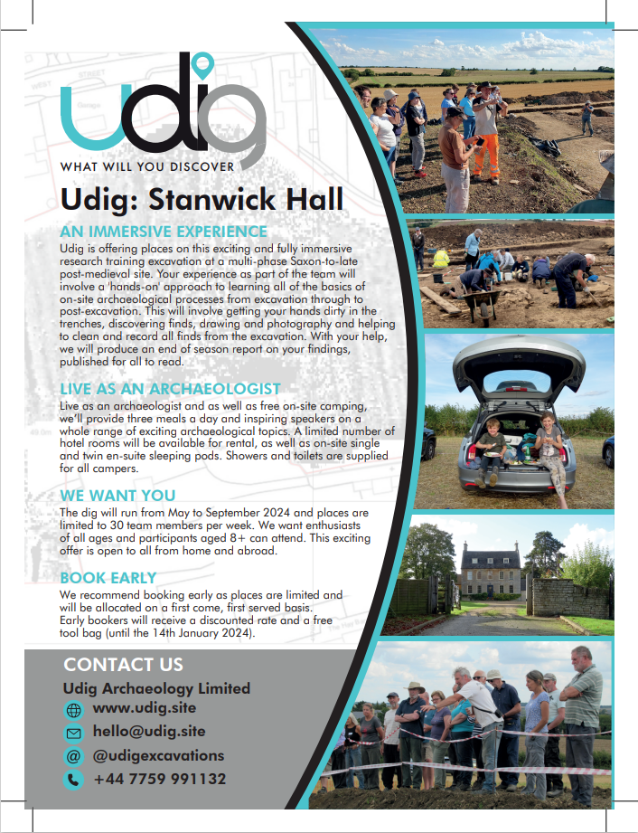Udig: Stanwick Hall - Archaeological Fieldwork Opportunities Bulletin ...